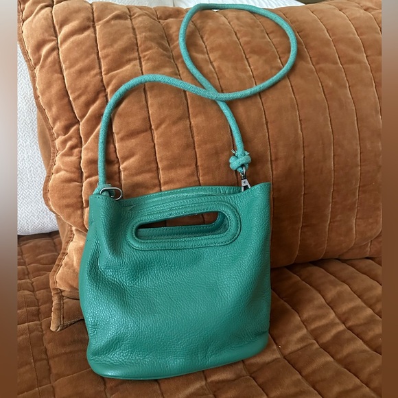 Free People | Bags | Free People Green Leather Crossbody Bag | Poshmark